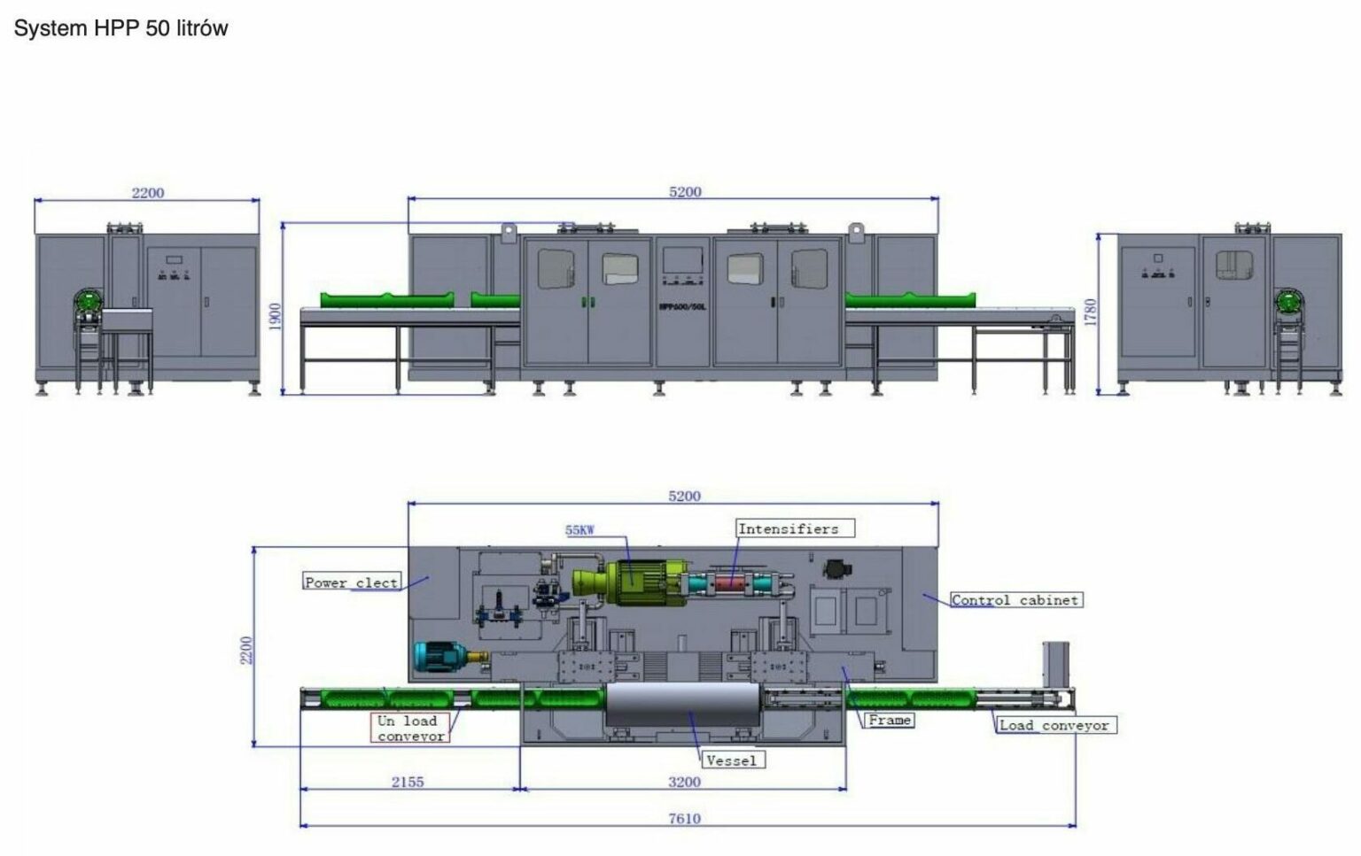 HPP systems dimensions | HPP - High Pressure Processing